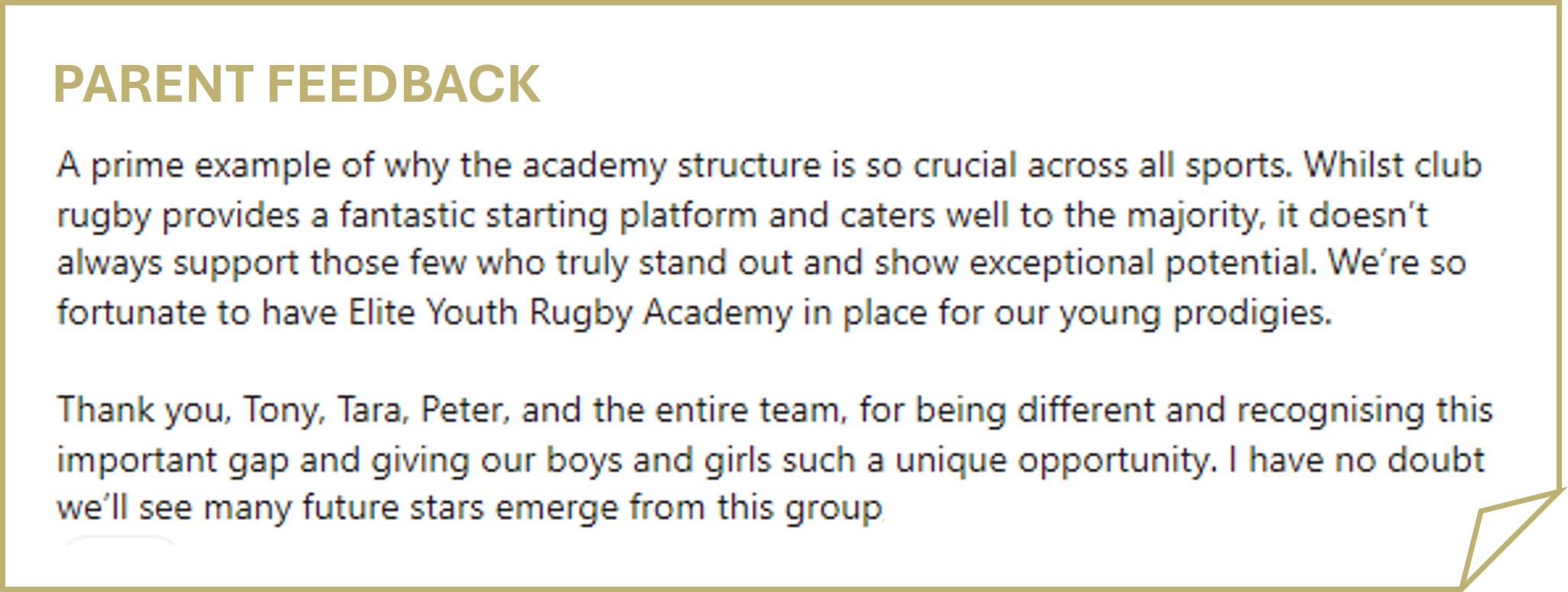 ELITE YOUTH RUGBY – CREATING RUGBY STARS OF THE FUTURE